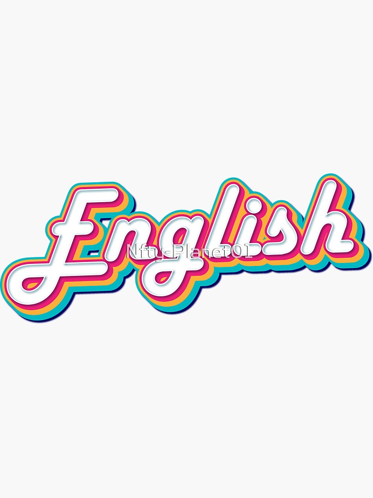 "English | Class Subject Label" Sticker for Sale by Nfty-Planet01 ...