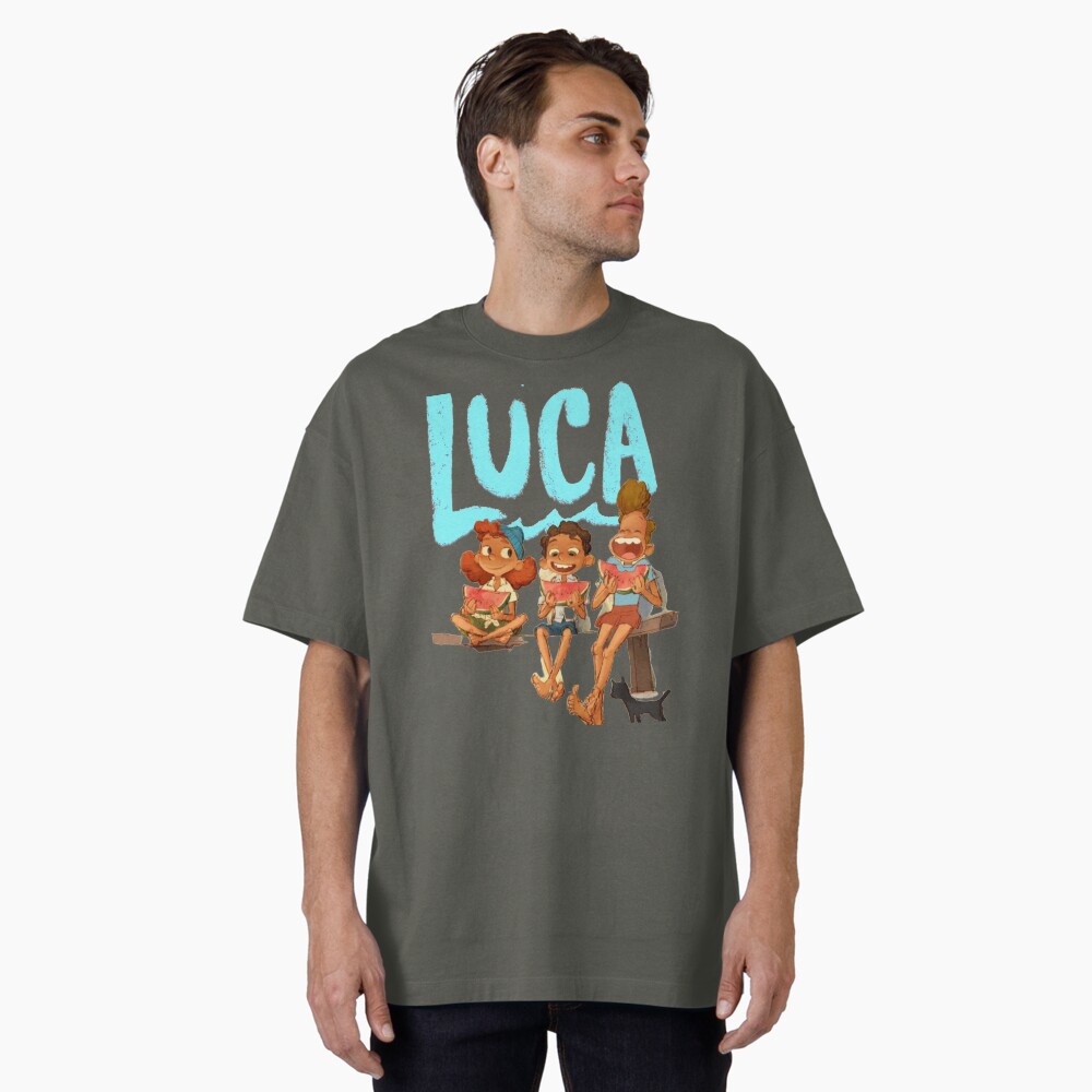 "Luca Friends Watermelon" Sticker by Curlyredflowers | Redbubble