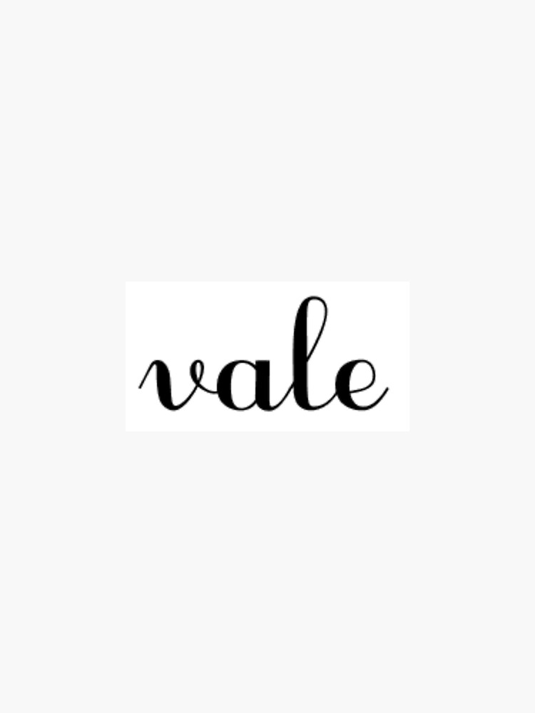 "Vale " Sticker by dallasdee | Redbubble