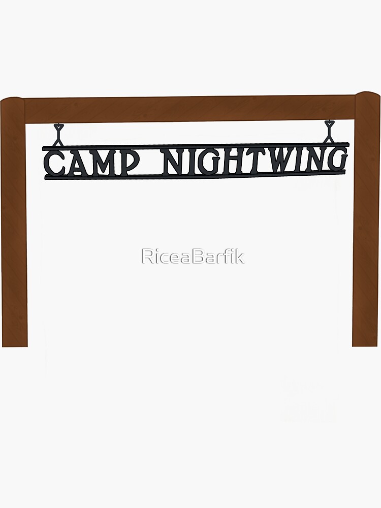"Fear Street Camp Nightwing Wooden Sign" Sticker for Sale by ...
