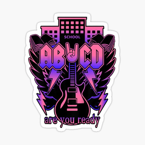 "Kids Funny Gift for Kindergarten Teacher ABCD Rock" Sticker for Sale ...