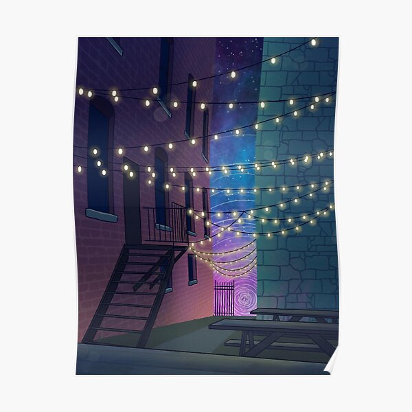 "Night Lights" Poster for Sale by ellemomo-arts | Redbubble