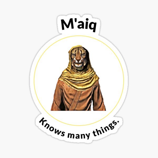 "M'aiq know many things." Sticker for Sale by Issa Ali | Redbubble