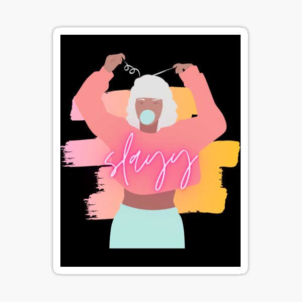 "Slayy" Sticker for Sale by ChrissiesBell | Redbubble