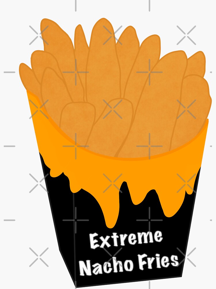 "Nacho Fries Sticker" Sticker for Sale by alysartstudio | Redbubble