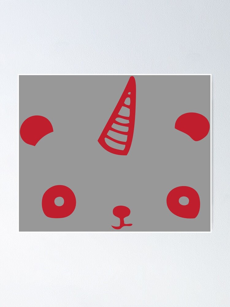 "I Am PandiCorn - Red Logo Design" Poster for Sale by 108dragons ...