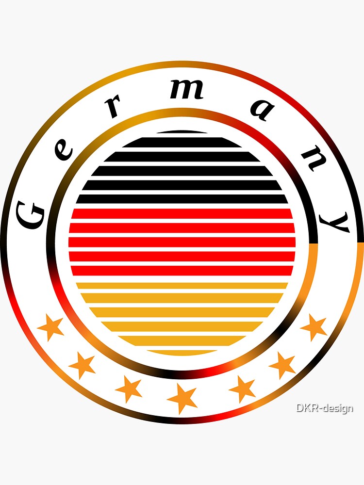 "Germany flag & logo" Sticker for Sale by DKR-design | Redbubble