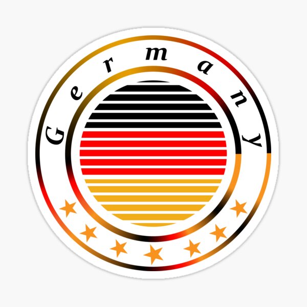 "Germany flag & logo" Sticker for Sale by DKR-design | Redbubble