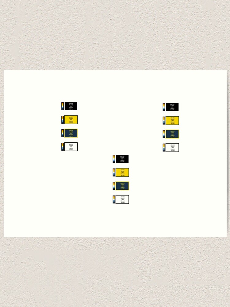 "(unofficial) AroAce flag hex color palette" Art Print for Sale by ...