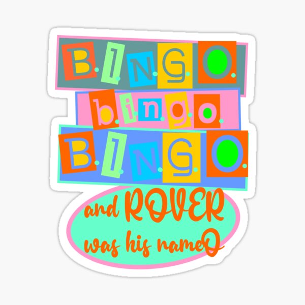 "BINGO" Sticker for Sale by sandpiperstudio | Redbubble