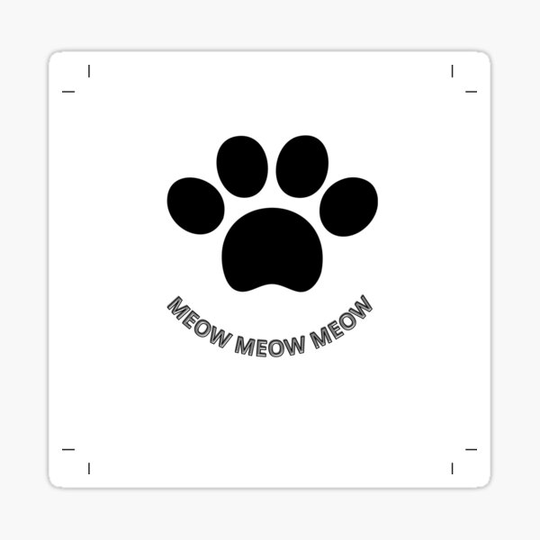 "Cute Meow Paw Design" Sticker for Sale by finearts8001 | Redbubble