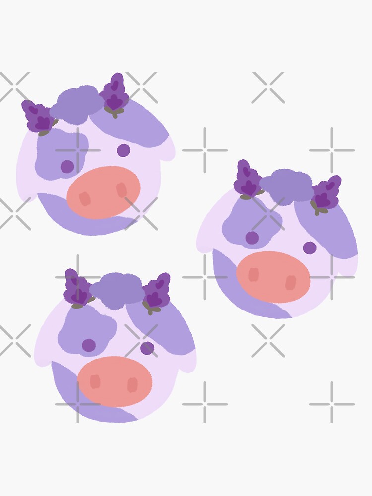"Lavender Cow" Sticker for Sale by olivejade | Redbubble