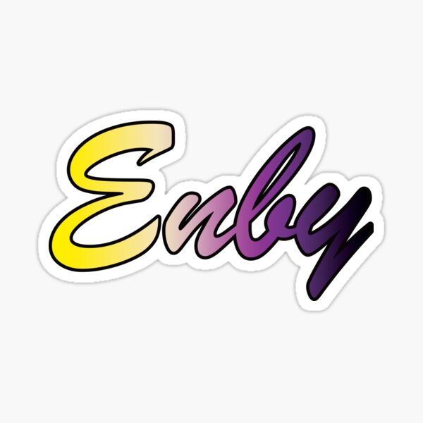 "Enby Non-Binary Pride Flag Gradient Sticker" Sticker for Sale by ...