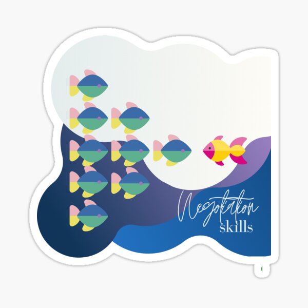 "Negotiation skills" Sticker for Sale by facethehappy | Redbubble