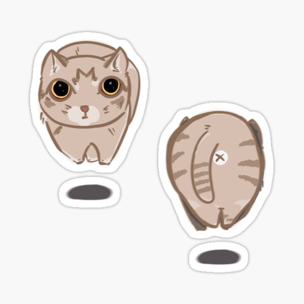 "Cute CAT Jumping Front and Back" Sticker for Sale by CHOPAUL | Redbubble