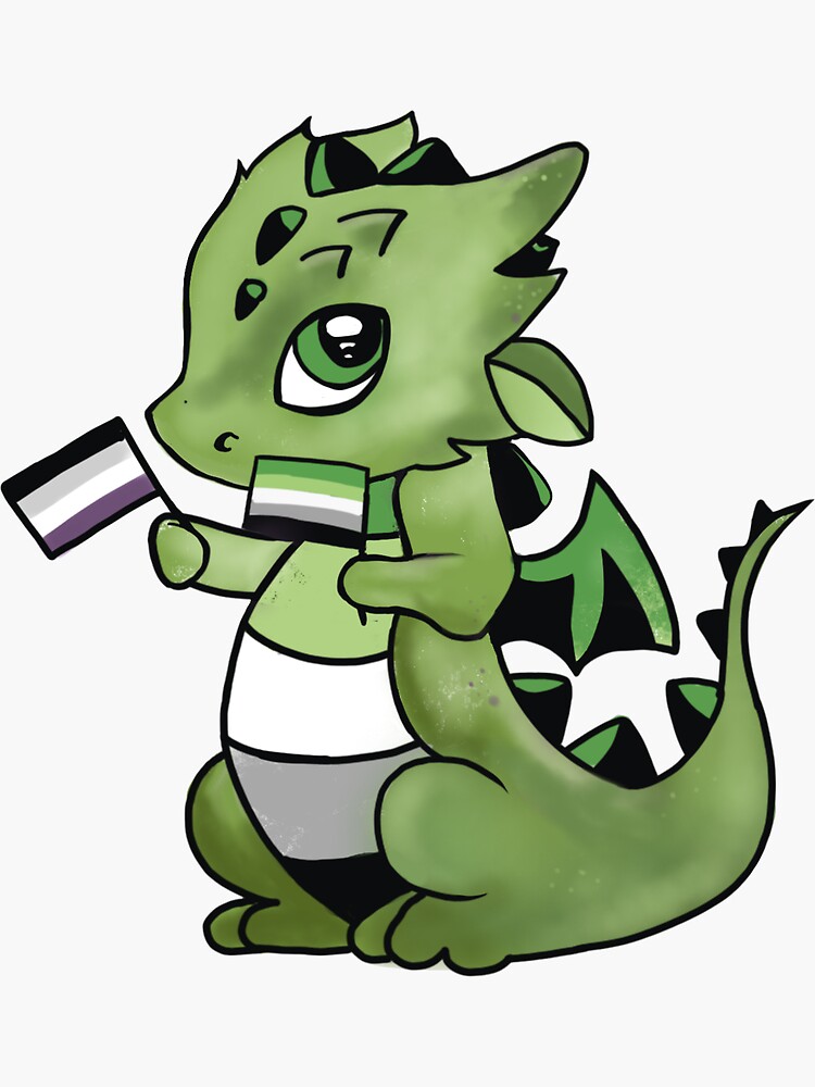" Aro Ace Dragon " Sticker for Sale by AMurdochArt | Redbubble
