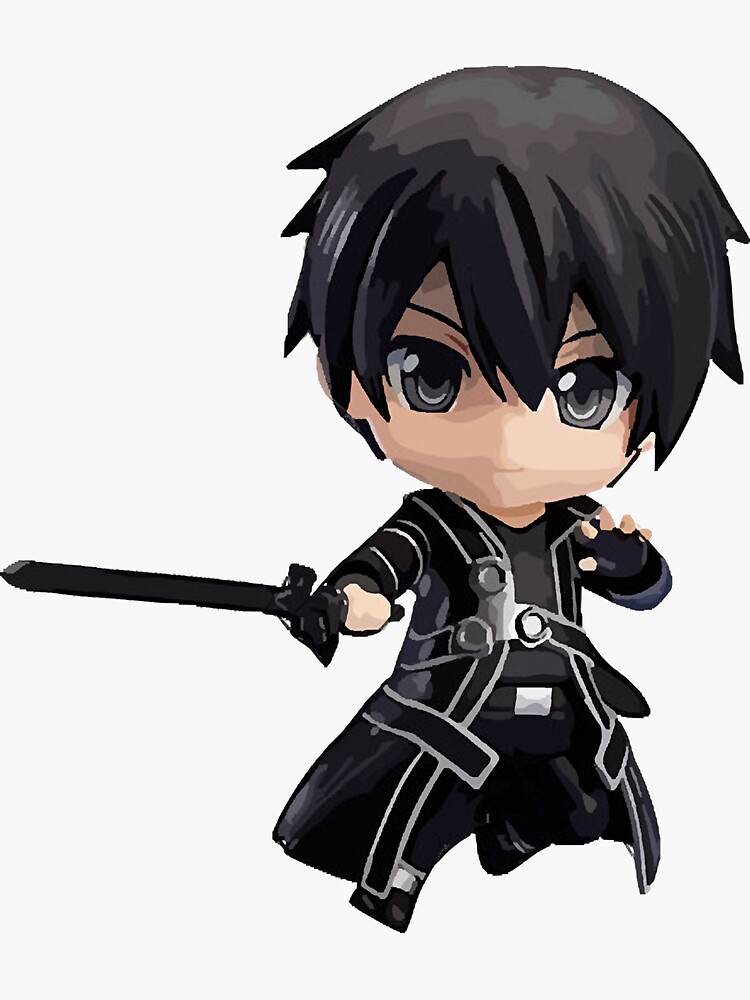 "Kirito " Sticker for Sale by SacramedUr | Redbubble