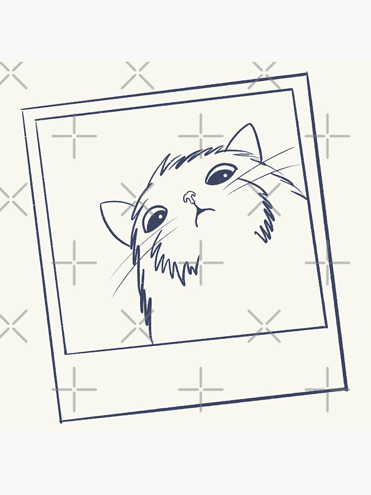 "Snap Cat" Sticker for Sale by NakakiArt | Redbubble