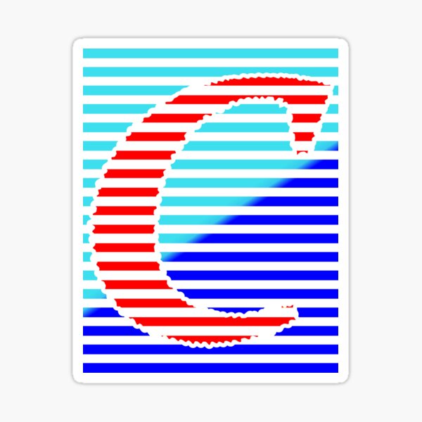 "c red letter" Sticker for Sale by DKR-design | Redbubble