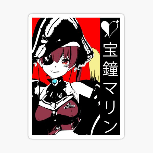 "Hololive Hoshou Marine Senchou" Sticker for Sale by JaxCardilany ...