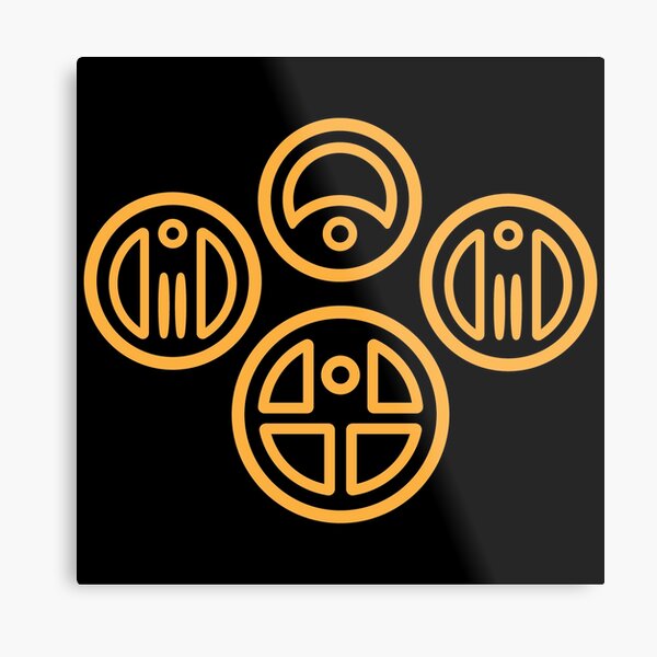 "Avdol Necklace Jojo Minimalist Logo " Metal Print for Sale by ...