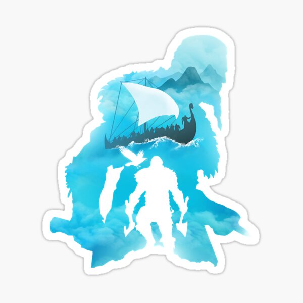 "Valhalla " Sticker for Sale by ChantalKrat | Redbubble