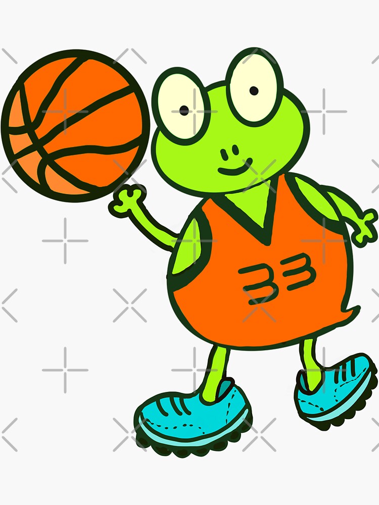 " Basketball Frog" Sticker for Sale by papaipapai198 | Redbubble