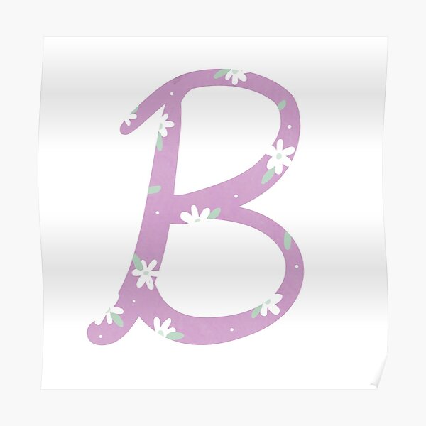 "Flowers letter B | Purple Violet Letter cute flowers graphic | Flora ...