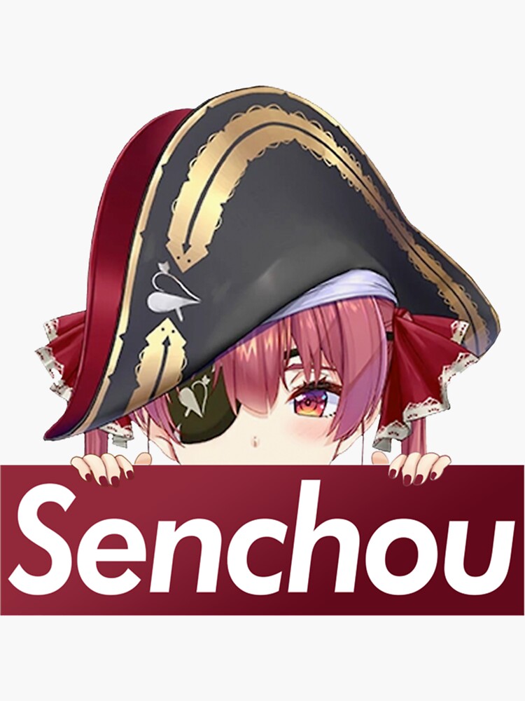 Pegatina «Houshou Marine Senchou mirón» de JaxCardilany | Redbubble