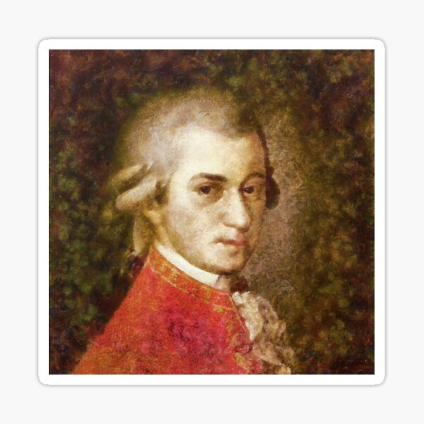"Wolfgang Amadeus Mozart" Sticker for Sale by ryanrad7 | Redbubble