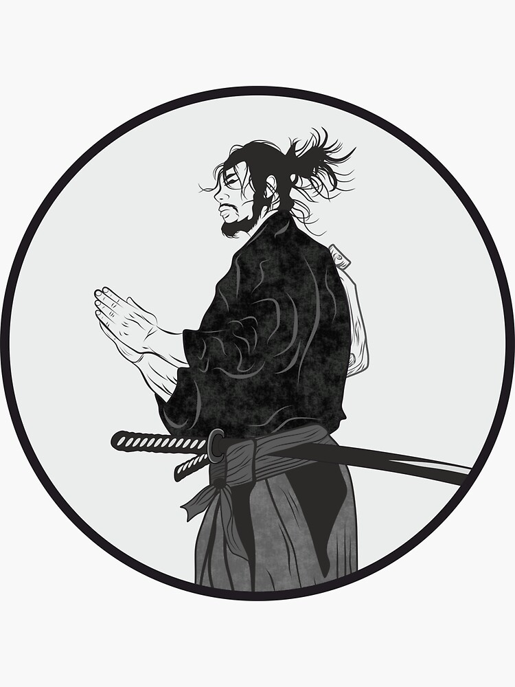 "Musashi pray" Sticker for Sale by JiuJiuArts | Redbubble