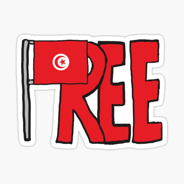 "Free Tunisia" Sticker by Mark-Ewbie | Redbubble