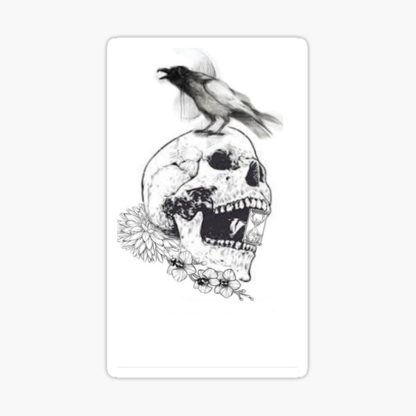 "Memento Mori Design " Sticker for Sale by Emzyx | Redbubble