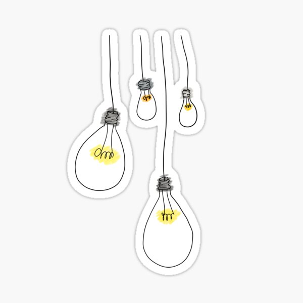 "Light bulbs" Sticker for Sale by PraewKSshoparts | Redbubble