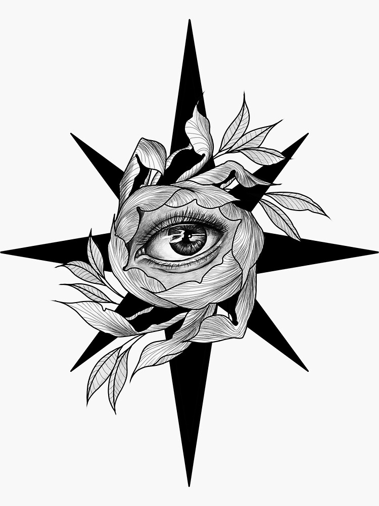 "Floral star eye design " Sticker for Sale by Natedetsi | Redbubble