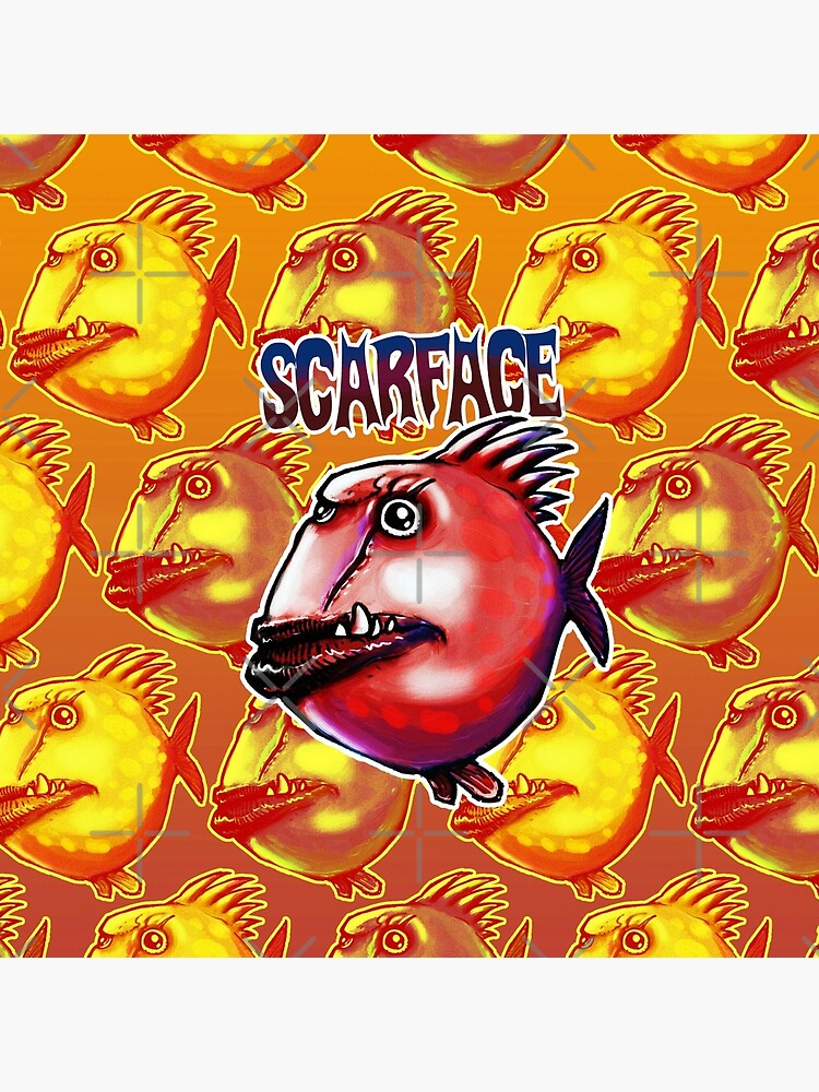 "scar face fish" Poster by anticute | Redbubble