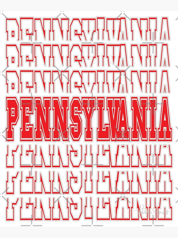 "Pennsylvania USA Word Art V2" Poster for Sale by Walter4259 | Redbubble