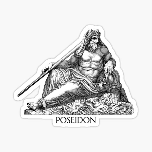 "Poseidon The Greek God" Sticker for Sale by Ykaar | Redbubble