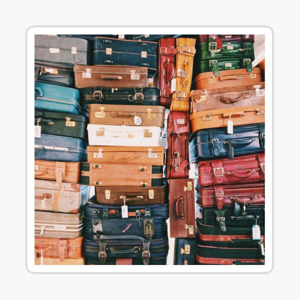 "Vintage Luggage Baggage" Sticker for Sale by mwagie | Redbubble