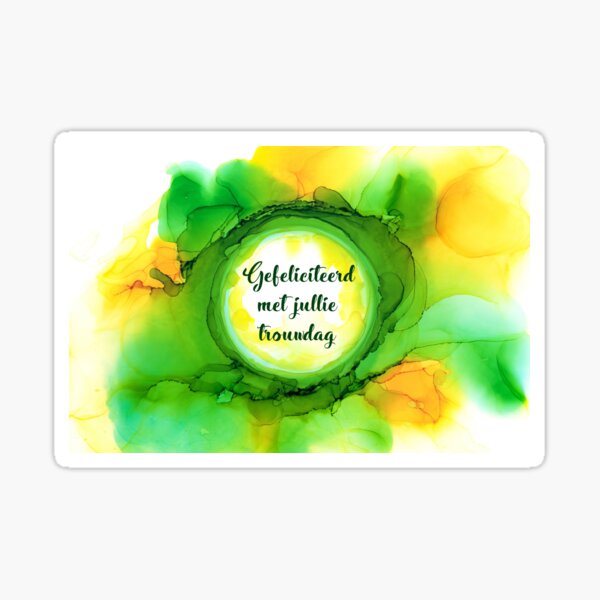 "Trouwdag Felicitatie Nederlands" Sticker for Sale by ElviraDraat ...