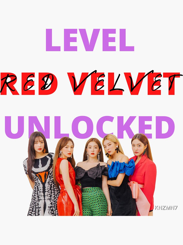 "Level Red Velvet Unlocked" Sticker for Sale by KNZMN7 | Redbubble