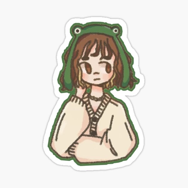 "frog girl" Sticker by dawnlikesdonuts | Redbubble