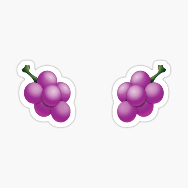 Grape Emoji Stickers | Redbubble