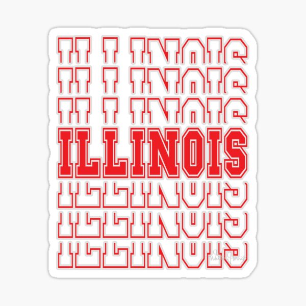 "Illinois USA Word Art V2" Sticker for Sale by Walter4259 | Redbubble