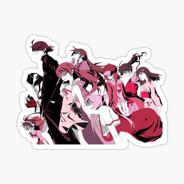 "monogatari " Sticker for Sale by JaniceDennis | Redbubble