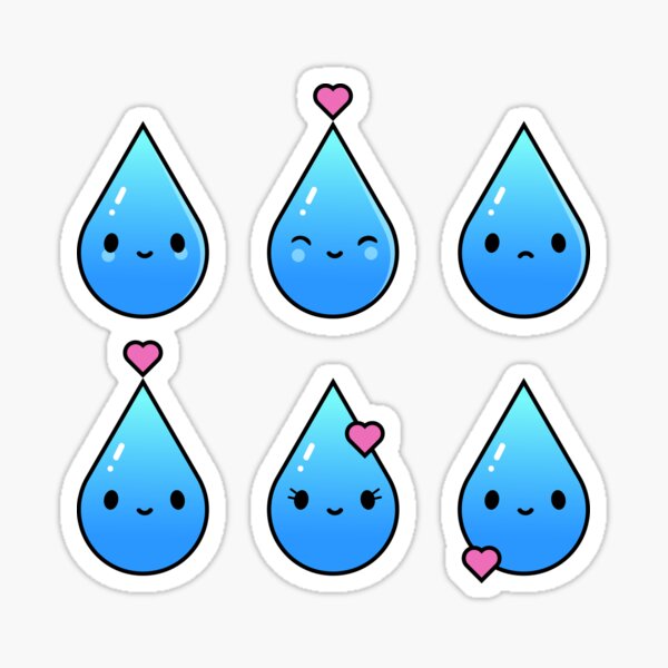 "Water Drops Pack" Sticker for Sale by jeneakaitazart1 | Redbubble