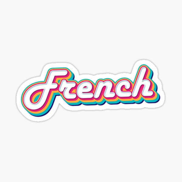 "French | Class Subject Label" Sticker for Sale by Nfty-Planet01 ...