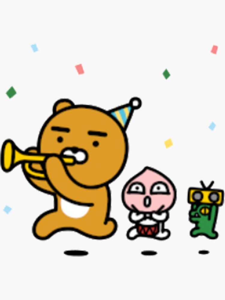 "KakaoTalk Friends Hello! Ryan (카카오톡 라이언) 08" Sticker for Sale by ...