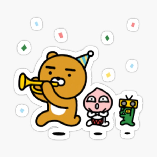"KakaoTalk Friends Hello! Ryan (카카오톡 라이언) 08" Sticker for Sale by ...