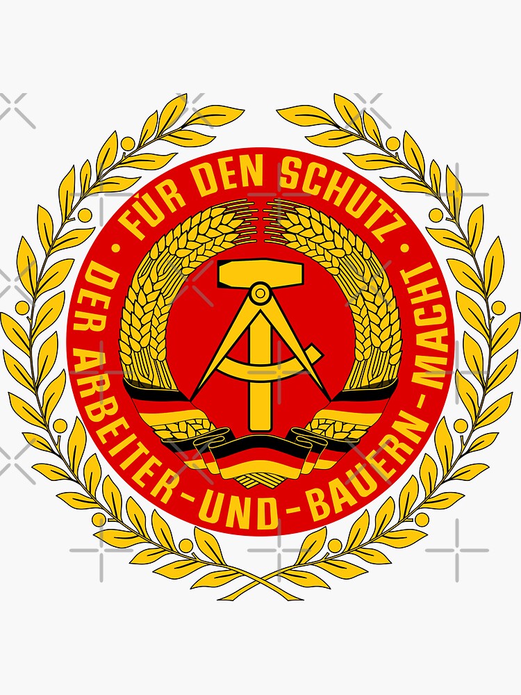 "Coat of arms of the GDR German Democratic Republic" Sticker for Sale ...